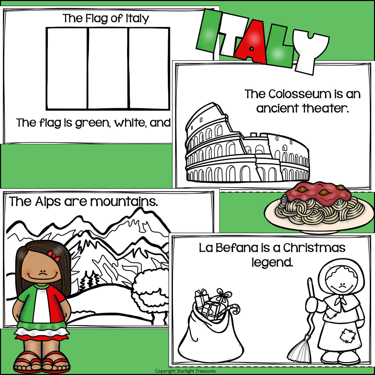 Italy Mini Book for Early Readers - A Country Study – Starlight ...