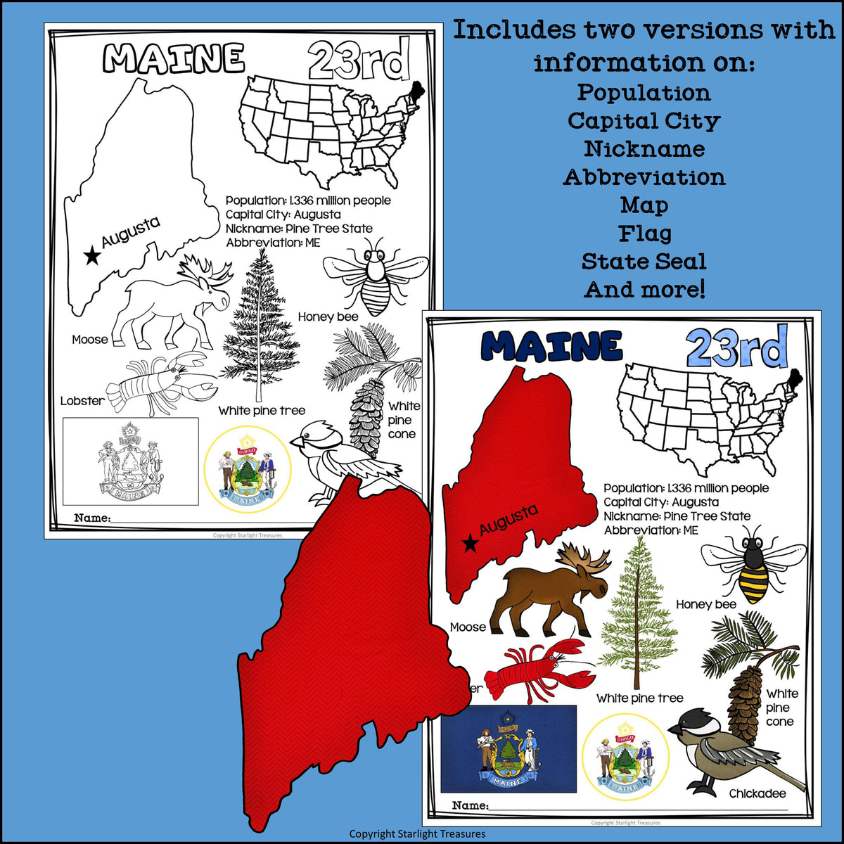 Maine Fact Sheet - A State Study – Starlight Treasures LLC