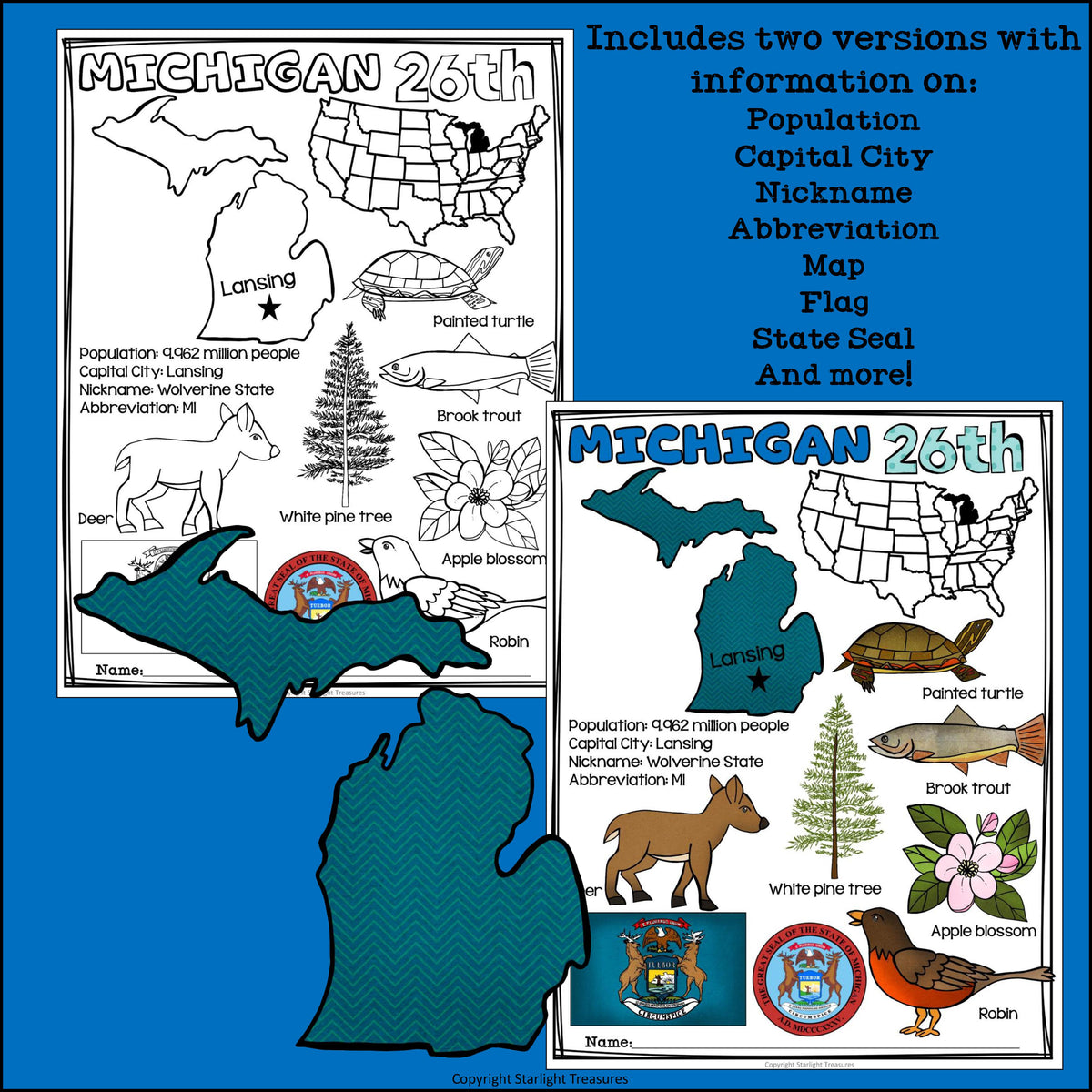 Michigan Fact Sheet - A State Study – Starlight Treasures LLC