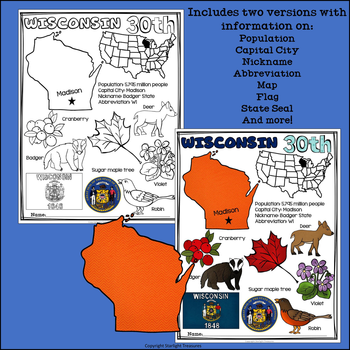 Wisconsin Fact Sheet - A State Study – Starlight Treasures LLC