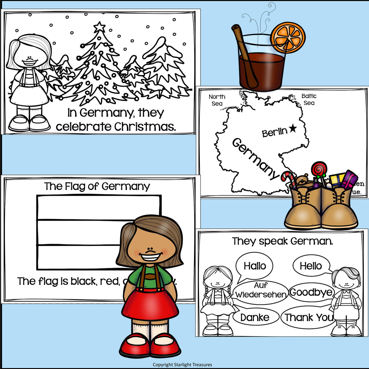 Christmas in Germany Mini Book for Early Readers – Starlight Treasures LLC