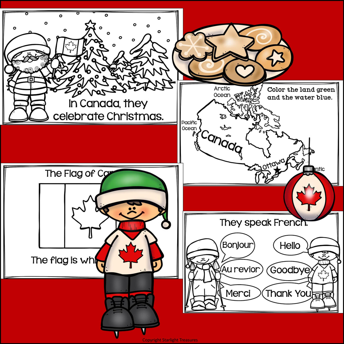 Christmas in Canada Mini Book for Early Readers – Starlight Treasures LLC