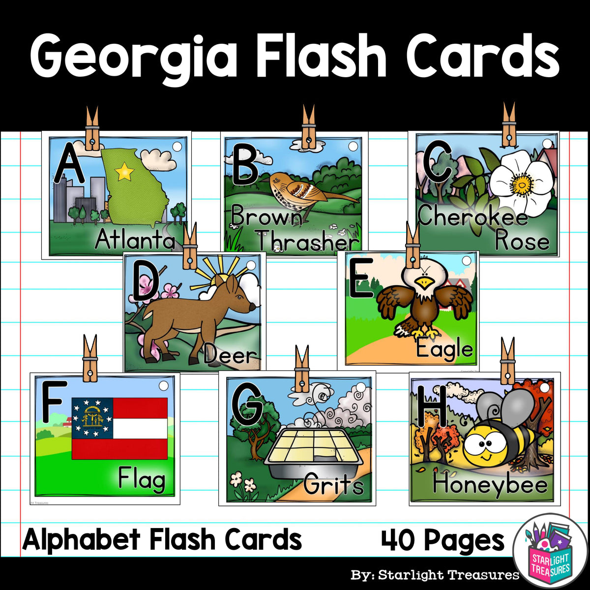 Alphabet Flash Cards for Early Readers - State of Georgia – Starlight ...