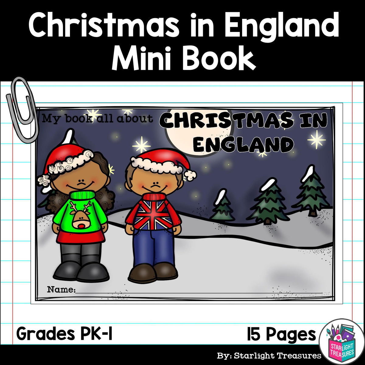 Christmas in England Mini Book for Early Readers – Starlight Treasures LLC