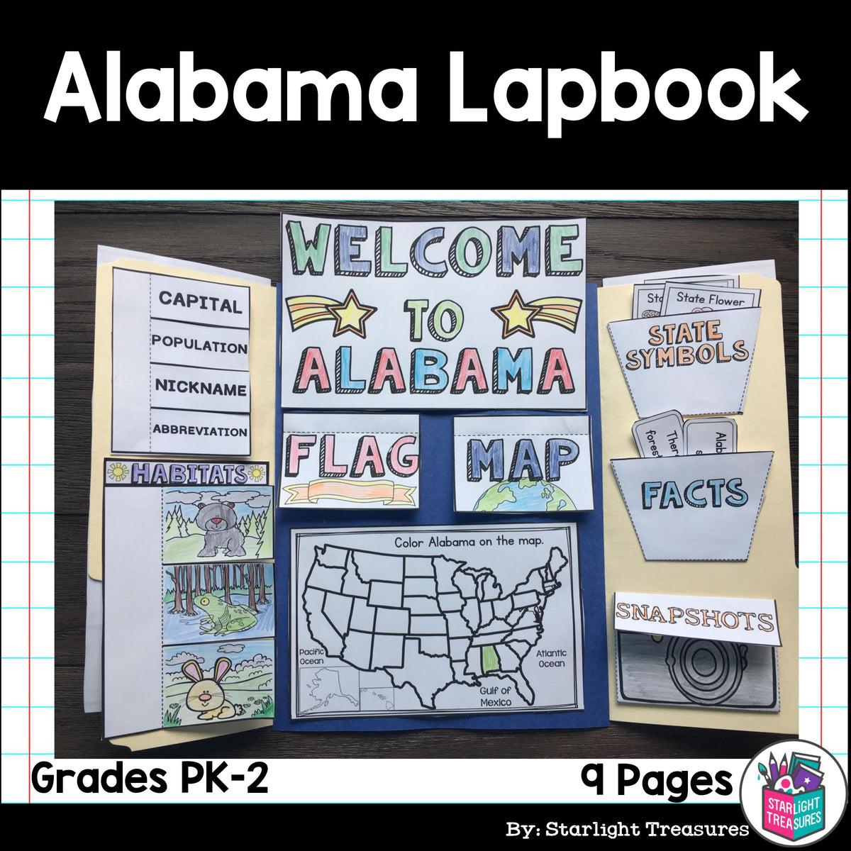 Alabama Lapbook for Early Learners - A State Study – Starlight ...
