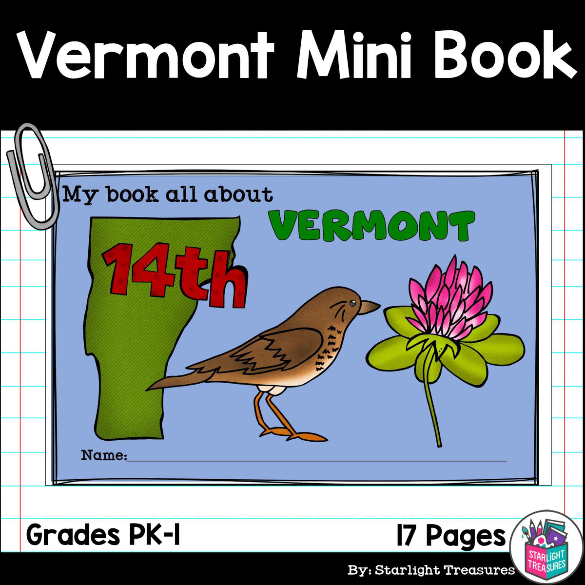 Vermont Mini Book for Early Readers - A State Study – Starlight ...