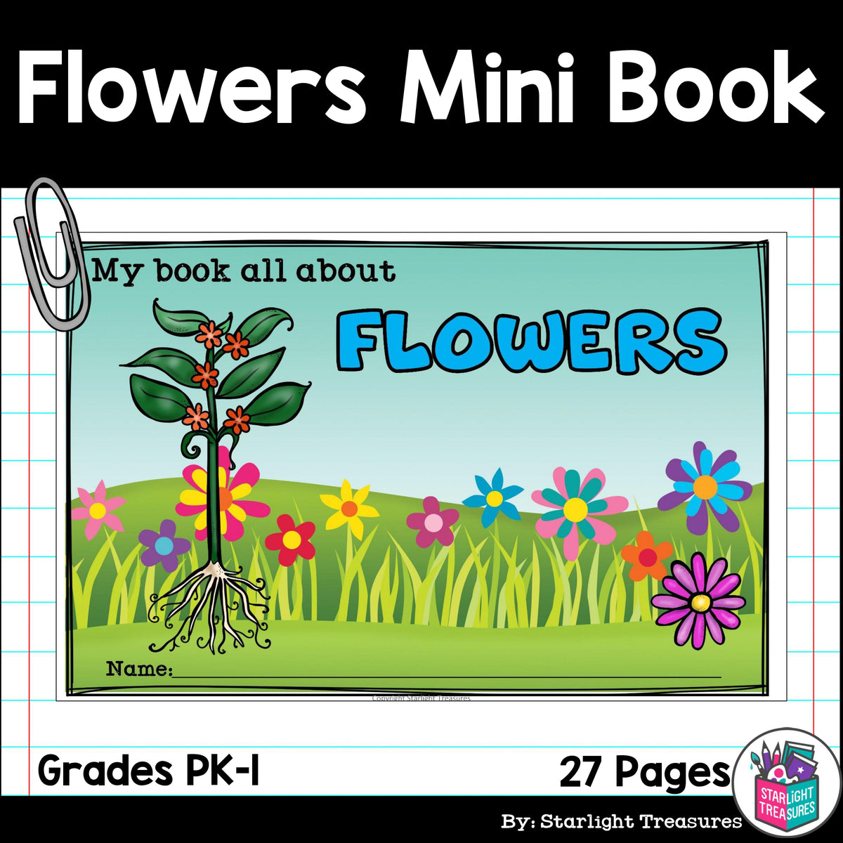 Flowers Mini Book for Early Readers – Starlight Treasures LLC