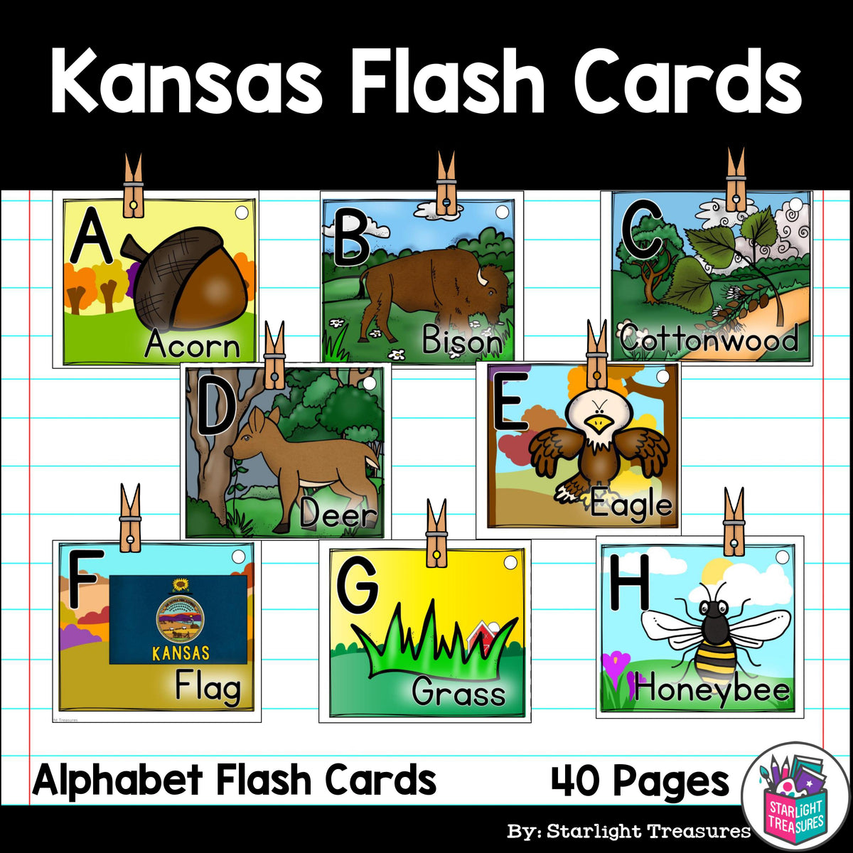 Alphabet Flash Cards for Early Readers - State of Kansas – Starlight ...
