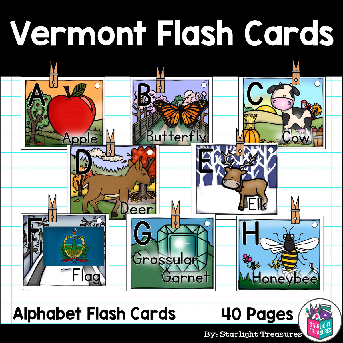 Alphabet Flash Cards for Early Readers - State of Vermont – Starlight ...