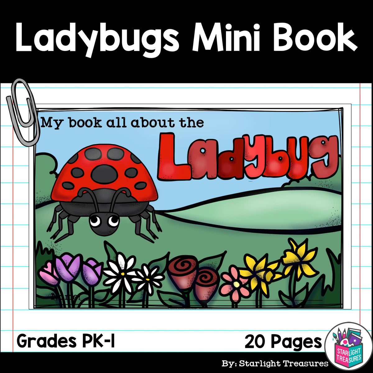 Ladybugs Mini Book for Early Readers – Starlight Treasures LLC