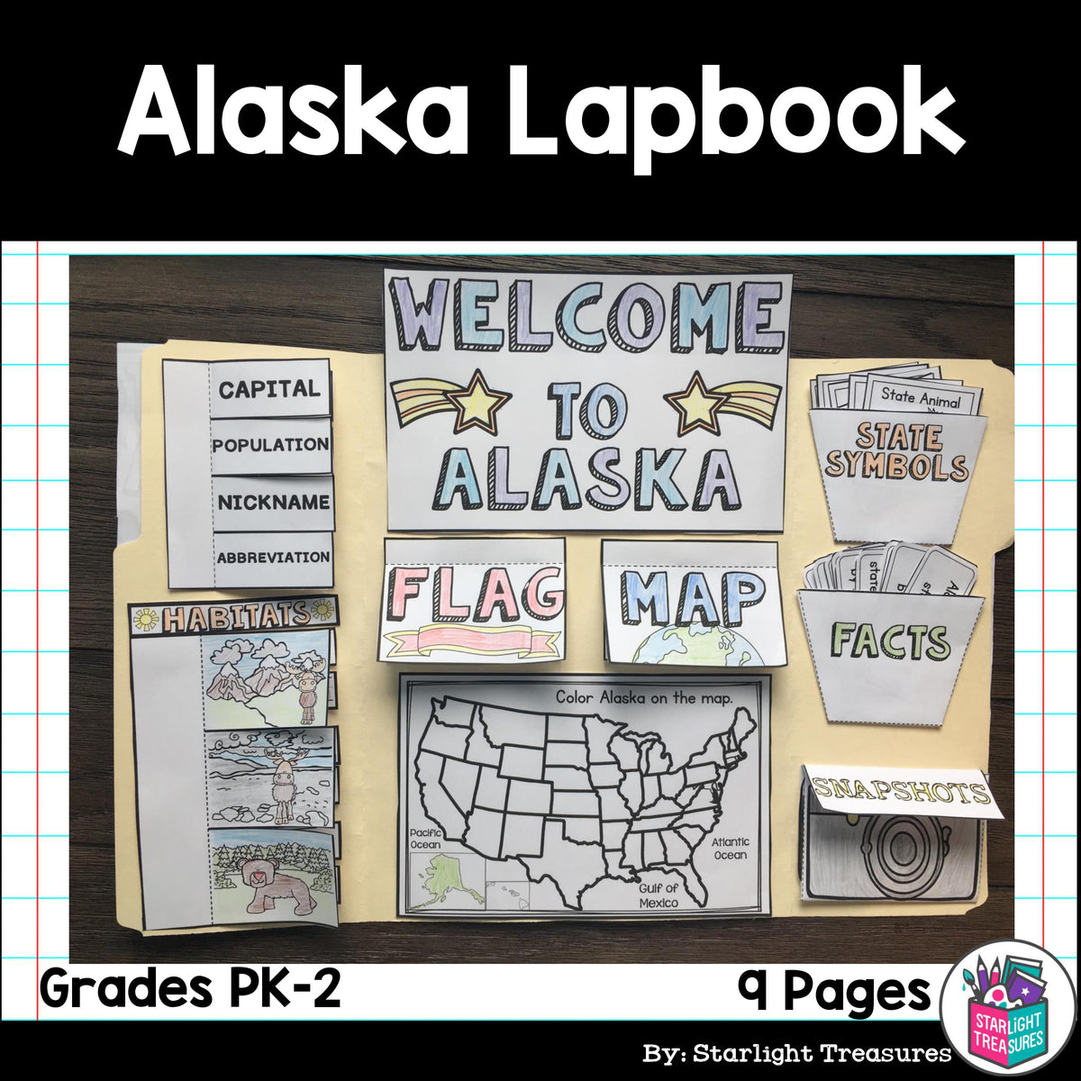 Alaska Lapbook for Early Learners - A State Study – Starlight Treasures LLC