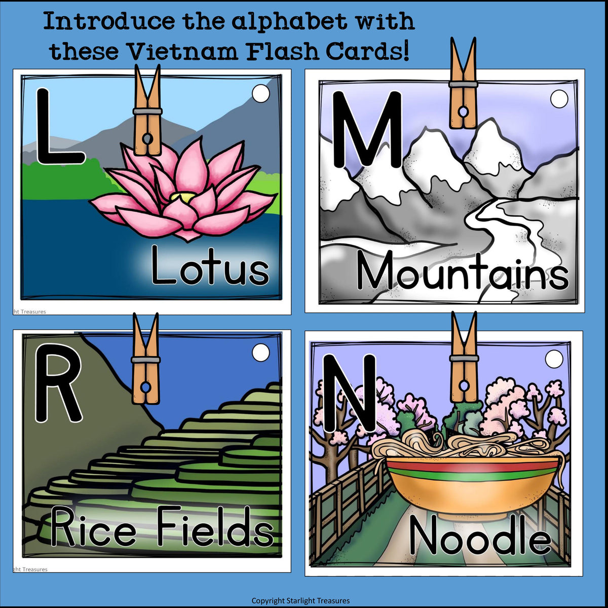 Alphabet Flash Cards for Early Readers - Country of Vietnam – Starlight ...