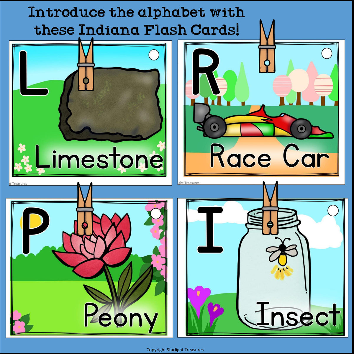 Alphabet Flash Cards for Early Readers - State of Indiana – Starlight ...