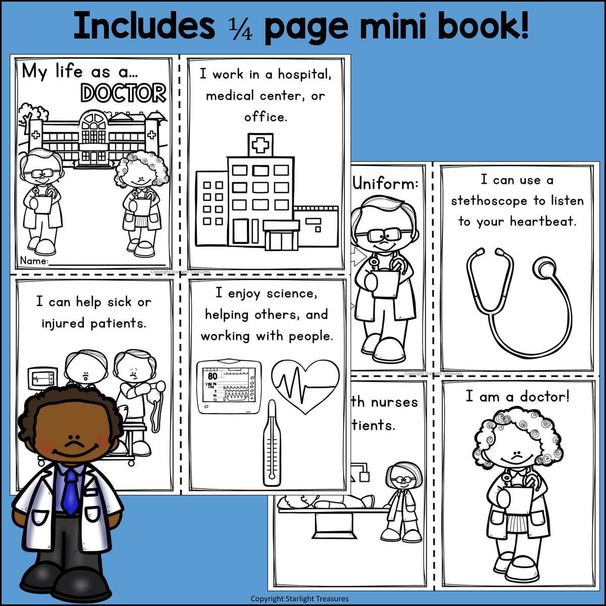 Doctor Mini Book for Early Readers - Careers and Community Helpers ...
