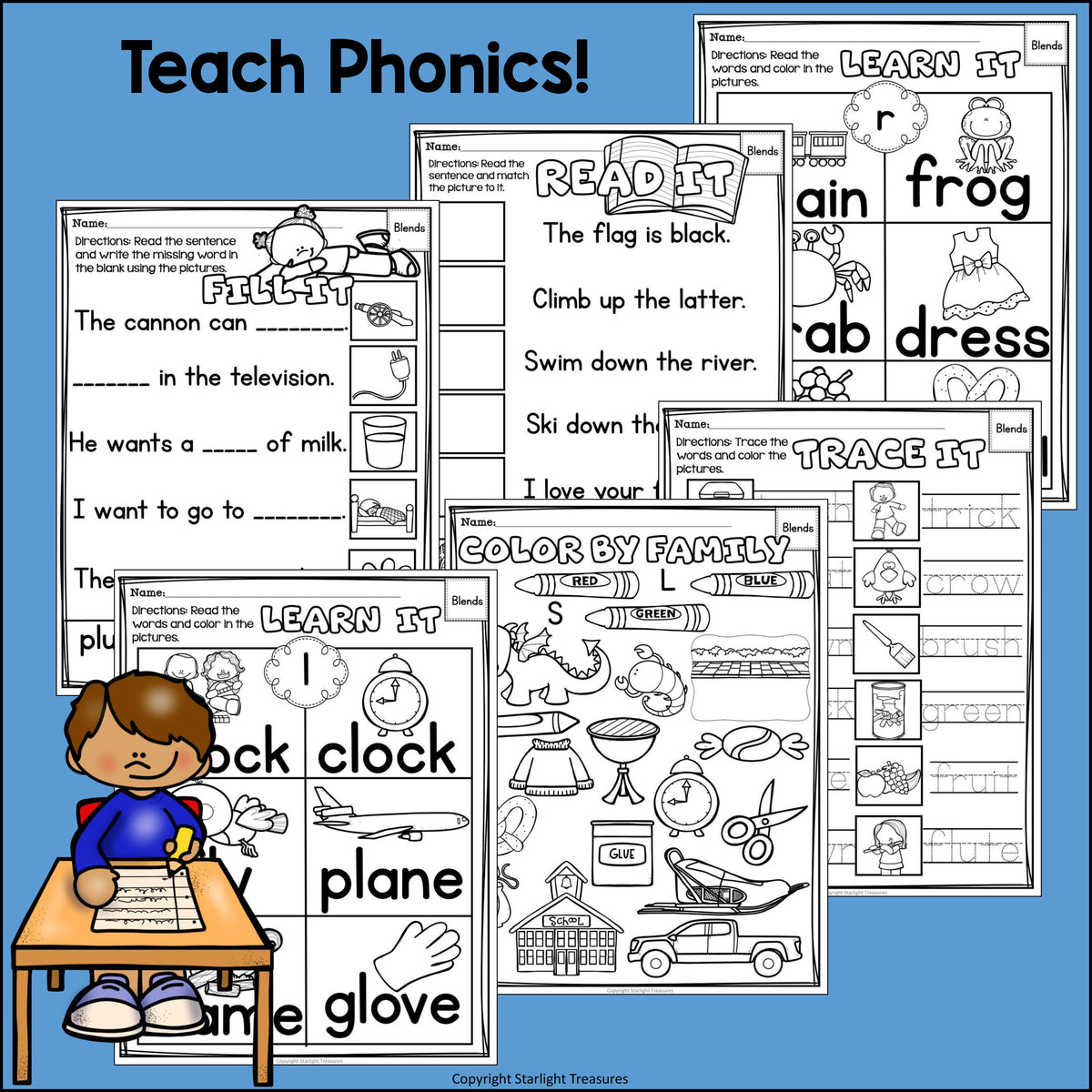 Beginning Blends Worksheets and Activities for Early Readers - Phonics ...