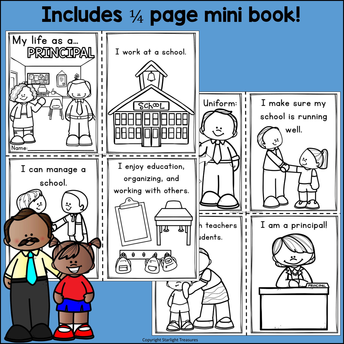 Principal Mini Book for Early Readers - Careers and Community Helpers ...