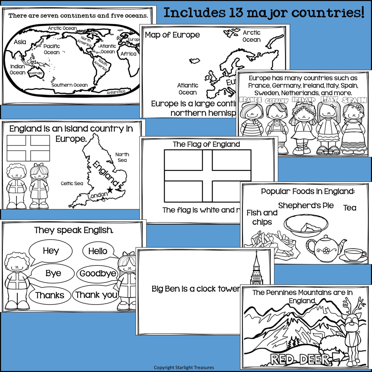 All About Europe Complete Unit with Activities for Early Readers ...
