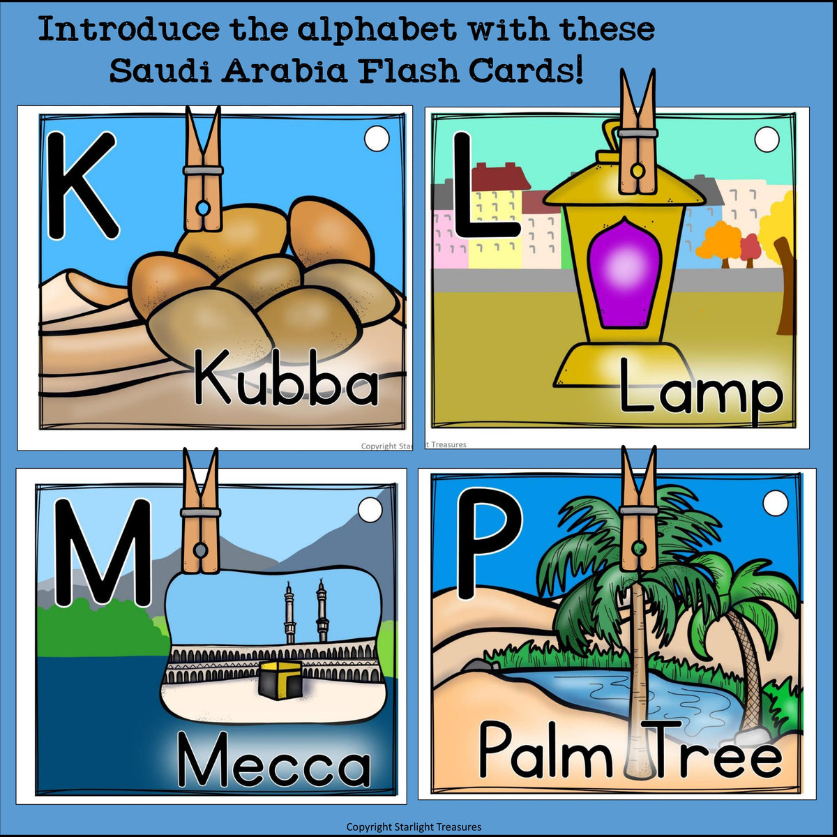 Alphabet Flash Cards for Early Readers - Country of Saudi Arabia ...