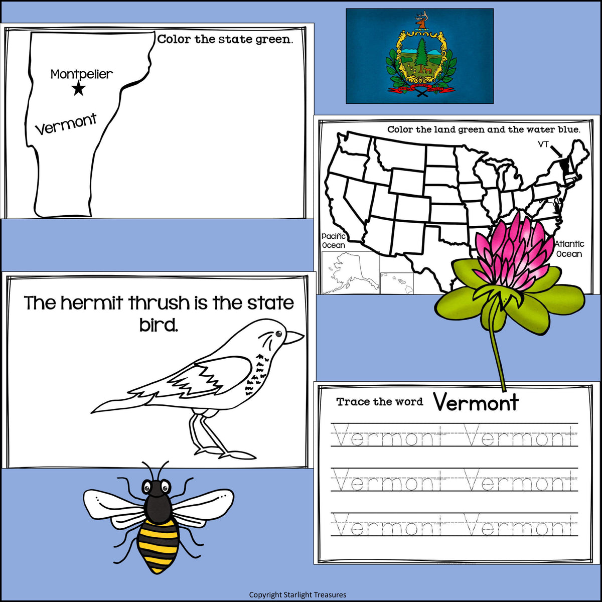 Vermont Mini Book for Early Readers - A State Study – Starlight ...