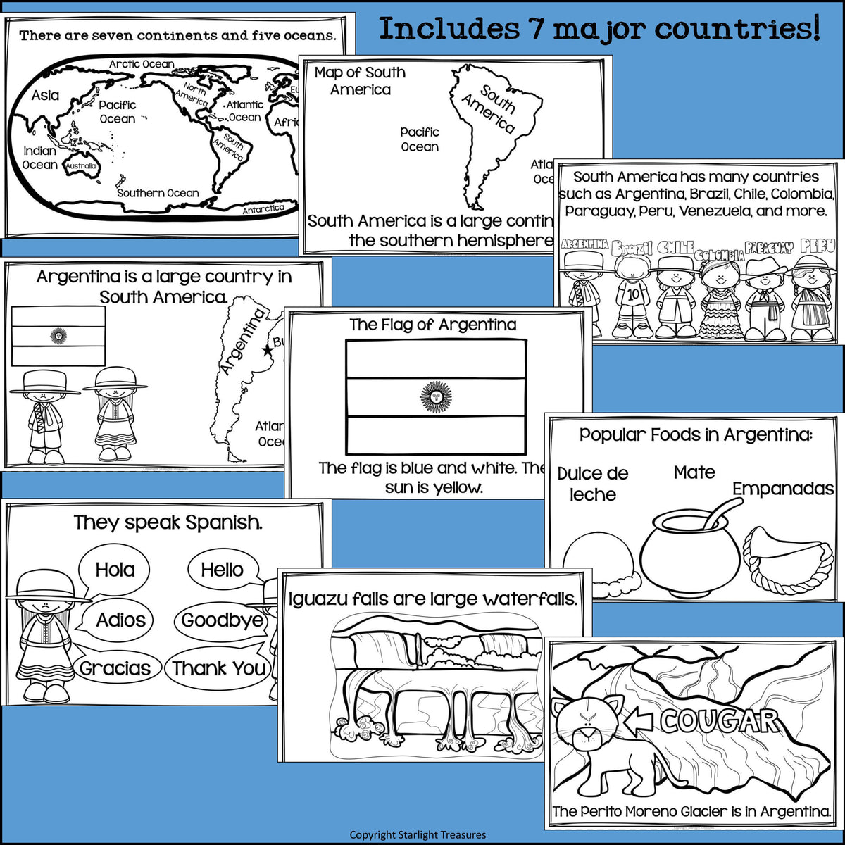 All About South America Complete Unit with Activities for Early Reader ...