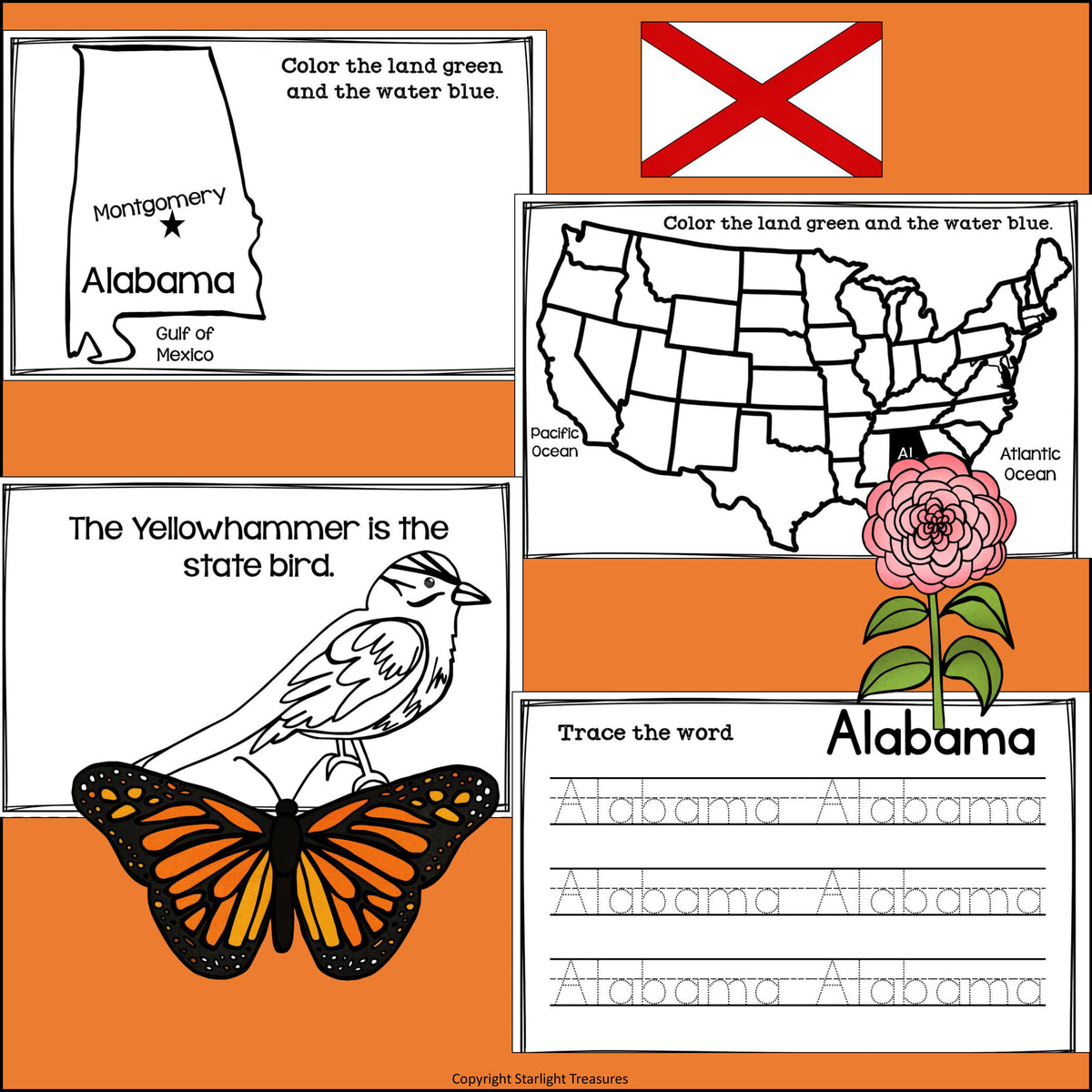 Alabama Mini Book for Early Readers - A State Study – Starlight ...