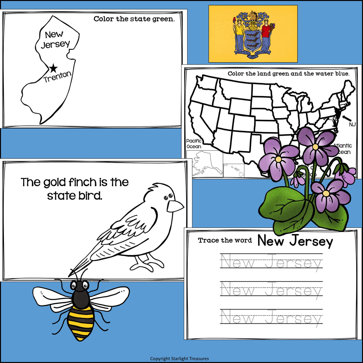 New Jersey Mini Book for Early Readers - A State Study – Starlight ...