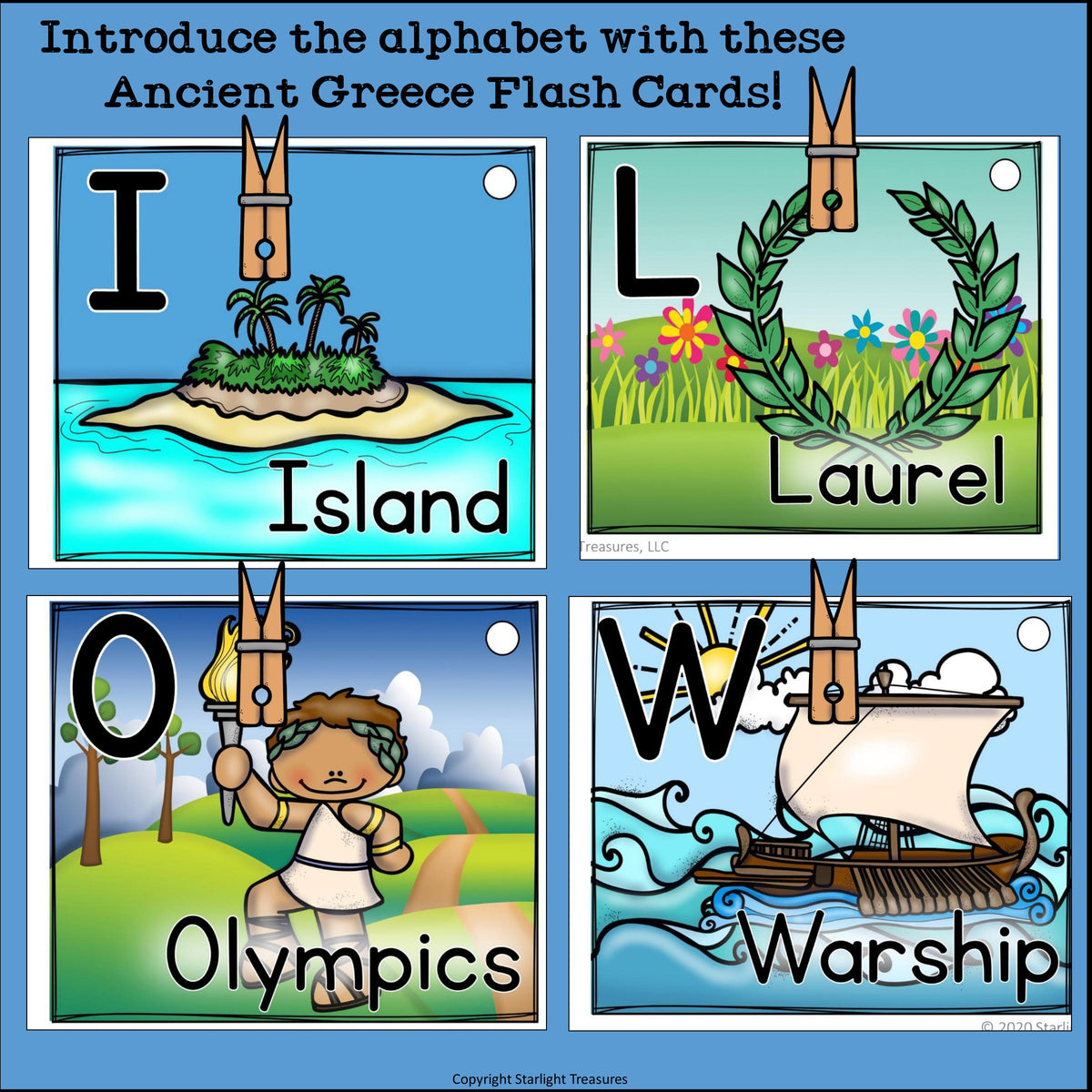 Alphabet Flash Cards for Early Readers - Ancient Greece – Starlight ...
