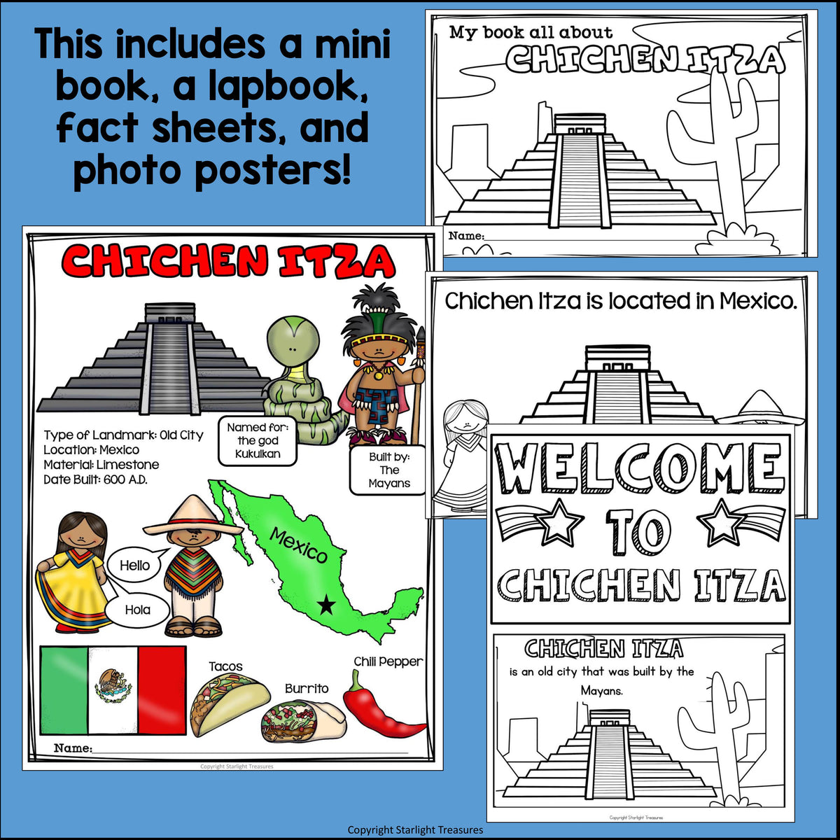 Chichen Itza Complete Unit for Early Learners - World Landmarks ...