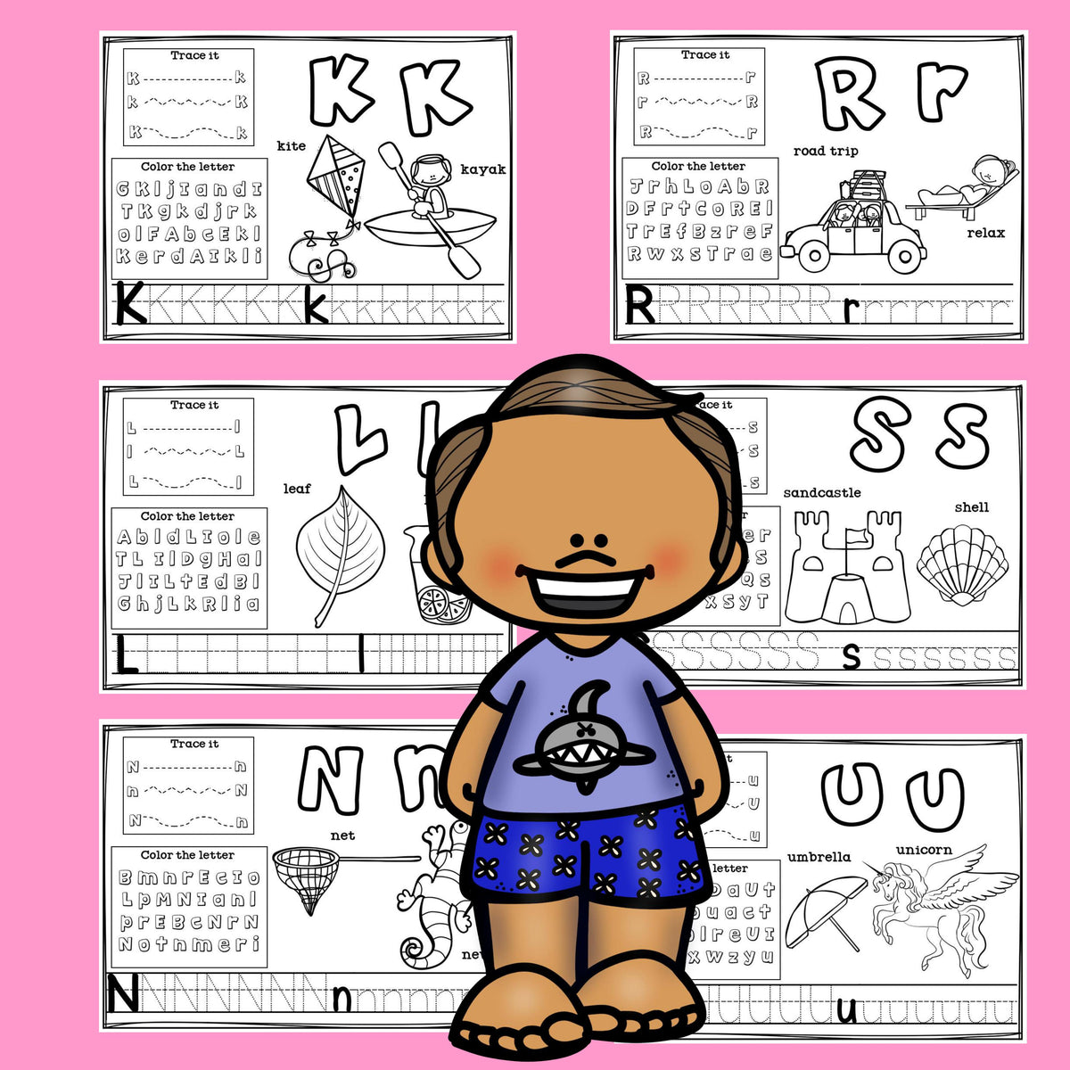 Alphabet Workbook: Worksheets for A-Z - Summer Theme – Starlight ...