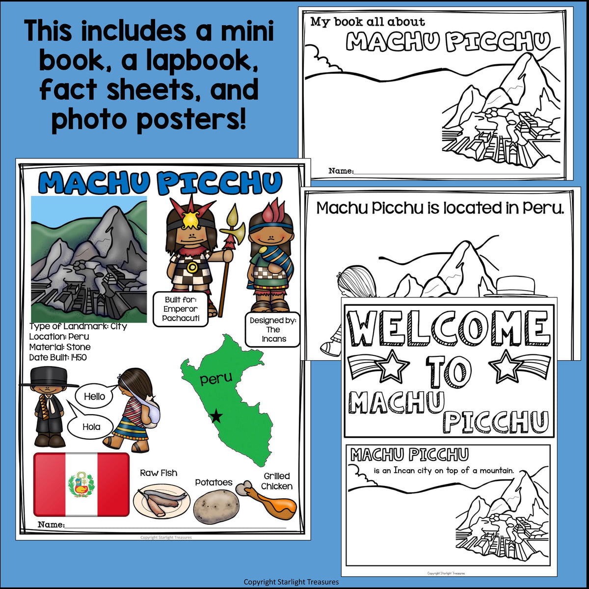 Machu Picchu Complete Unit for Early Learners - World Landmarks ...
