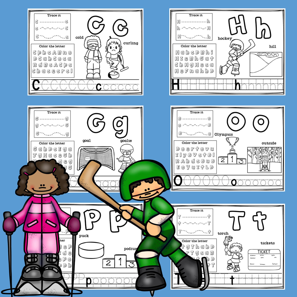 Alphabet Workbook: Worksheets A-Z Winter Olympics 2022 – Starlight ...