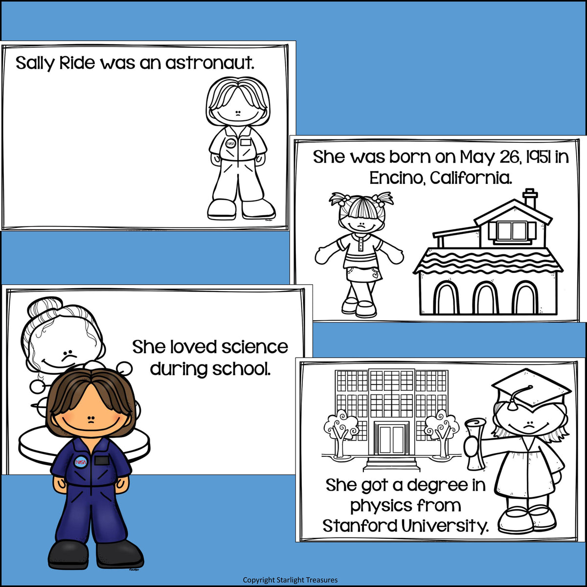 Sally Ride Mini Book for Early Readers: Women's History Month ...