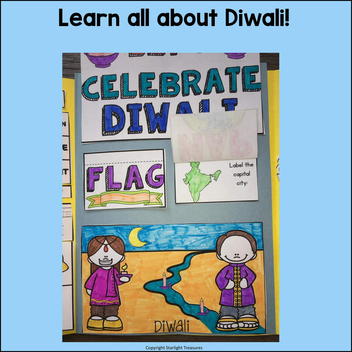 Let's Celebrate Diwali Lapbook for Early Learners – Starlight Treasures LLC