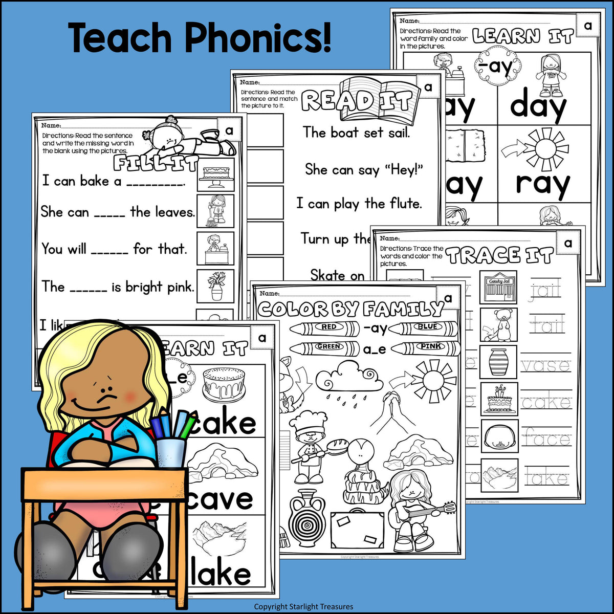 Long A Worksheets and Activities for Early Readers - Phonics ...