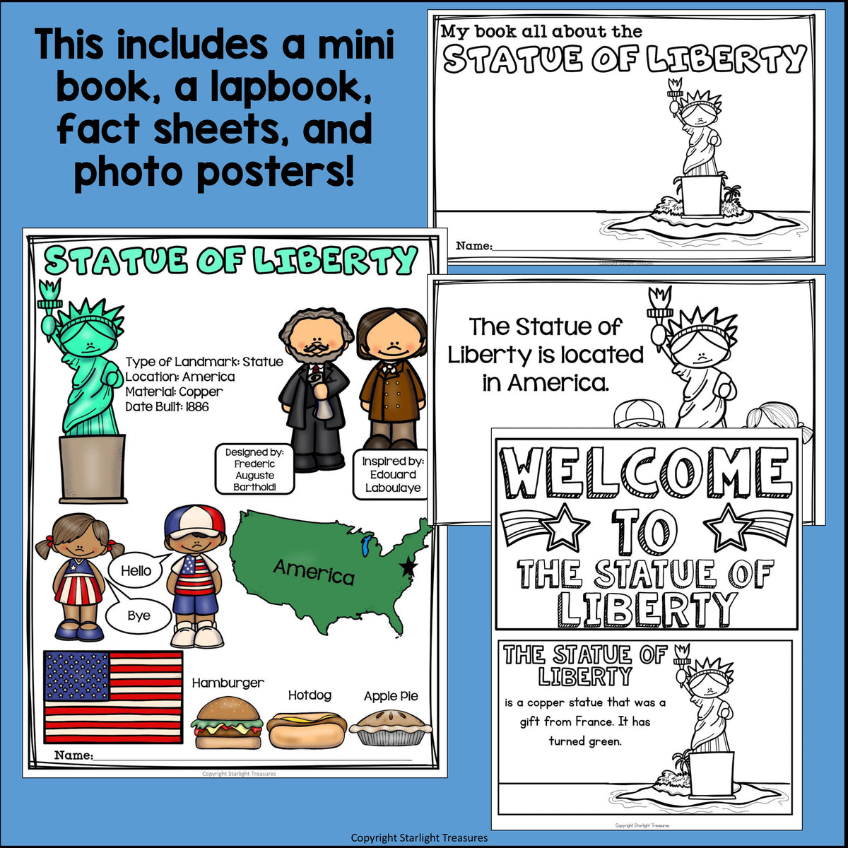 Statue of Liberty Complete Unit for Early Learners - World Landmarks ...