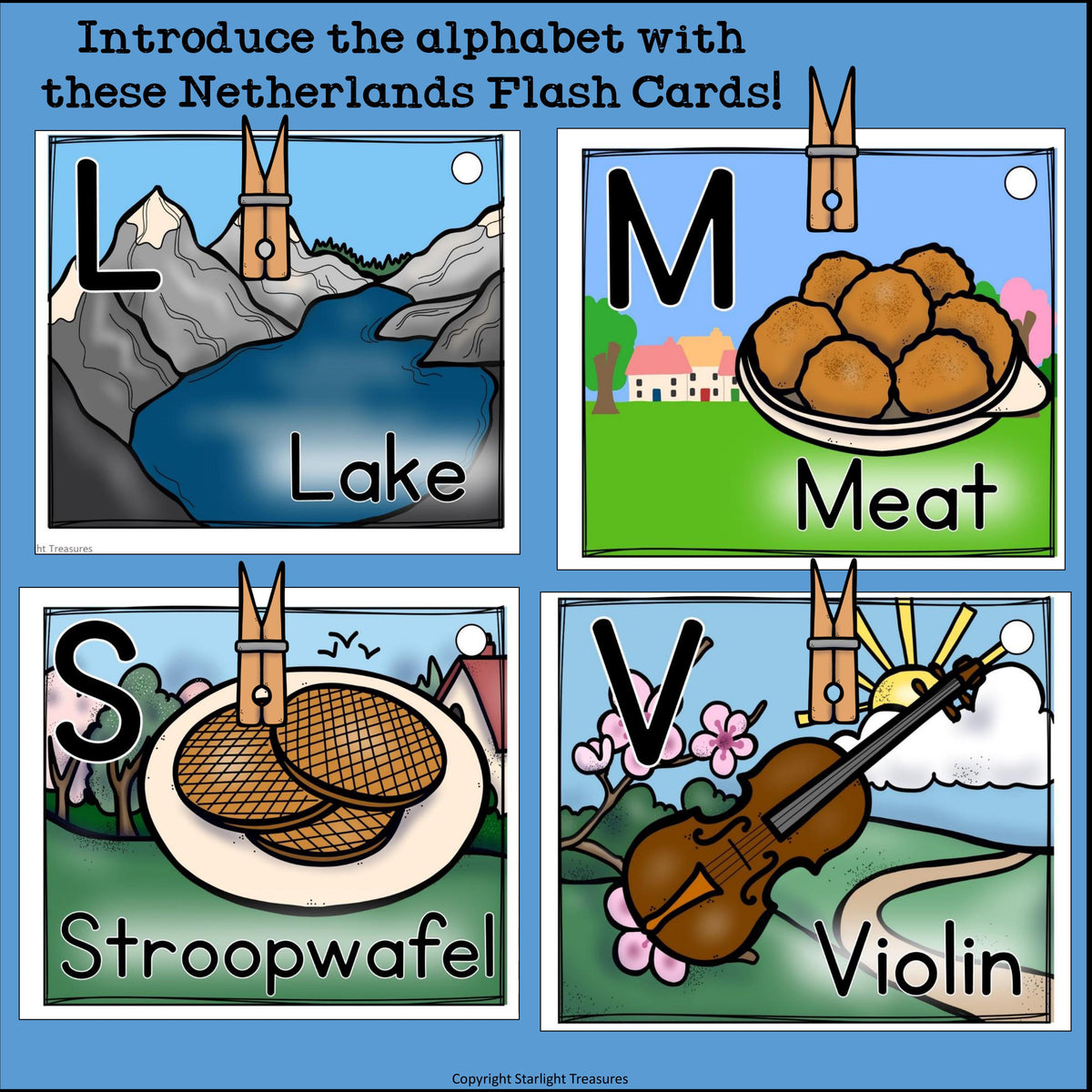Alphabet Flash Cards for Early Readers - Country of Netherlands ...