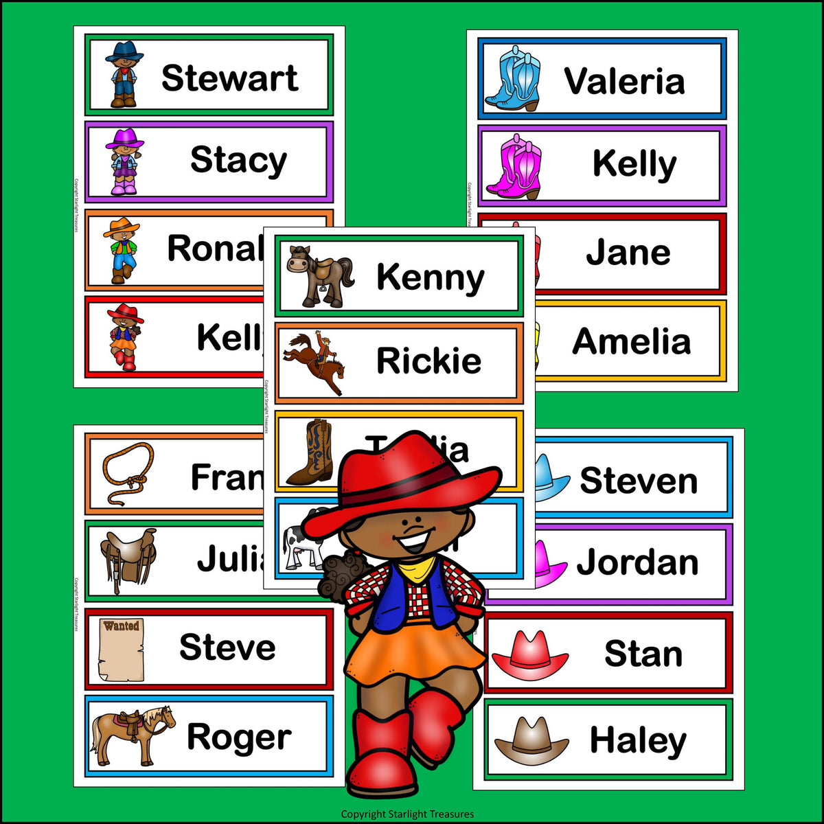 Western Name Tags - Editable – Starlight Treasures LLC