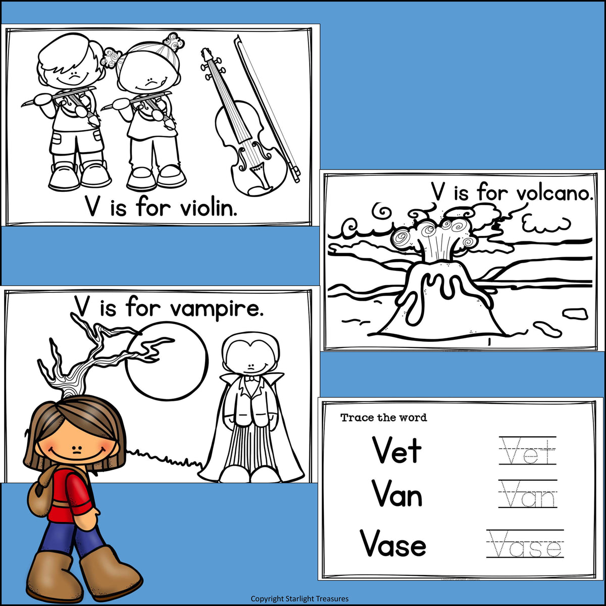 Alphabet Letter of the Week: The Letter V Mini Book – Starlight ...