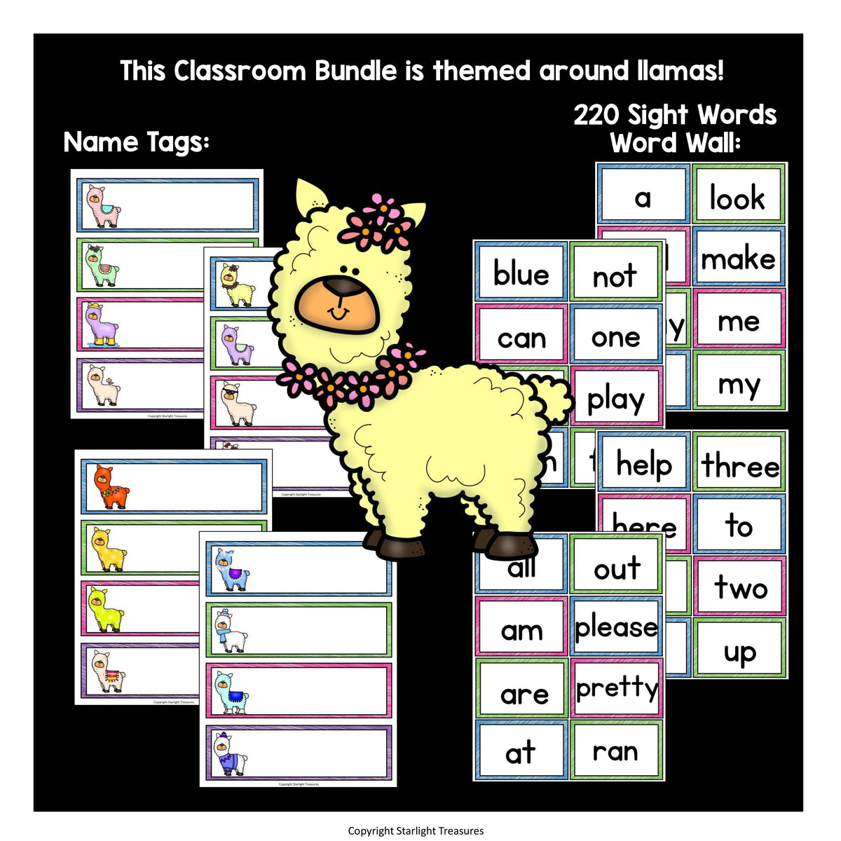 Classroom Decor Pack - Llama Theme – Starlight Treasures LLC