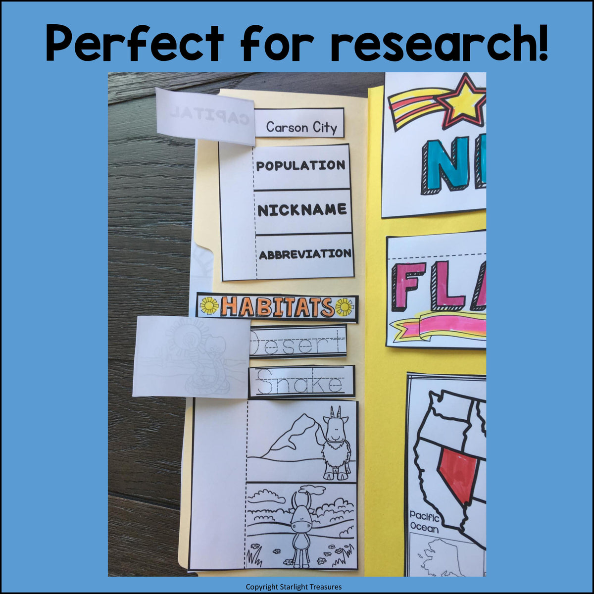 Nevada Lapbook for Early Learners - A State Study – Starlight Treasures LLC