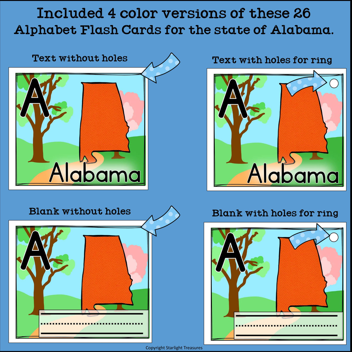 Alphabet Flash Cards for Early Readers - State of Alabama – Starlight ...