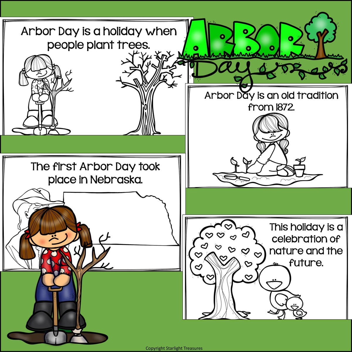 Arbor Day Mini Book for Early Readers – Starlight Treasures LLC
