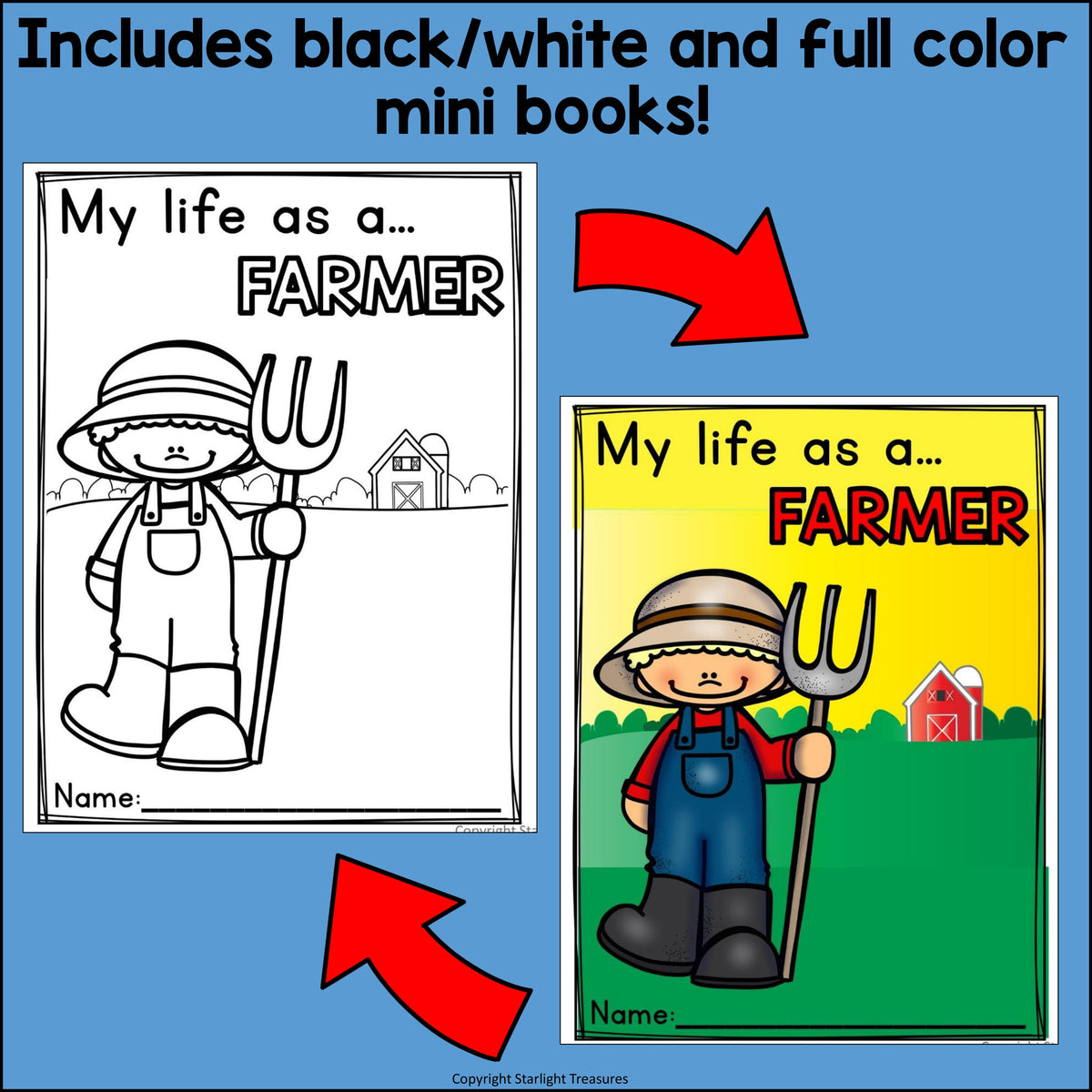 Farmer Mini Book for Early Readers - Careers and Community Helpers ...