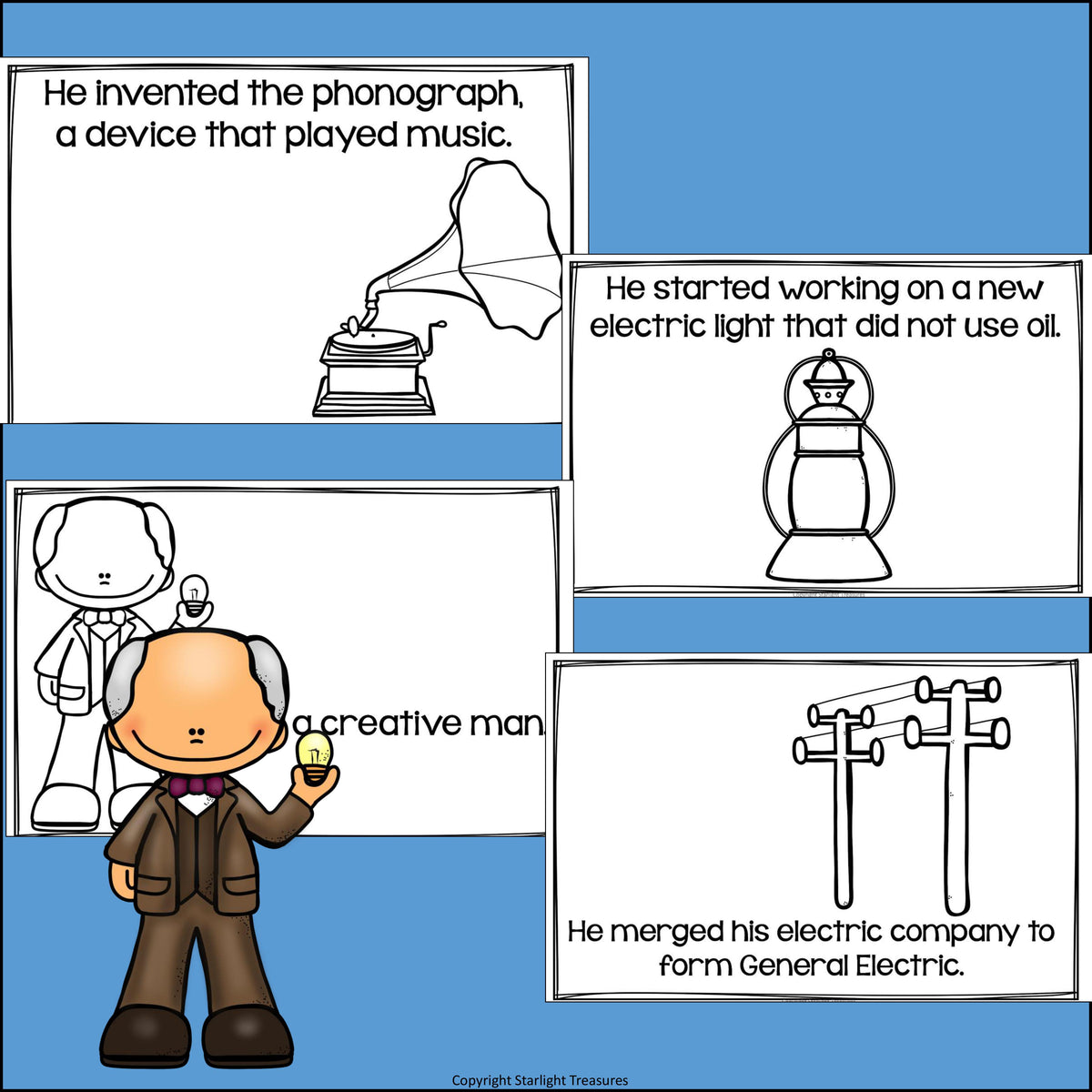 Thomas Edison Mini Book for Early Readers: Inventors – Starlight ...