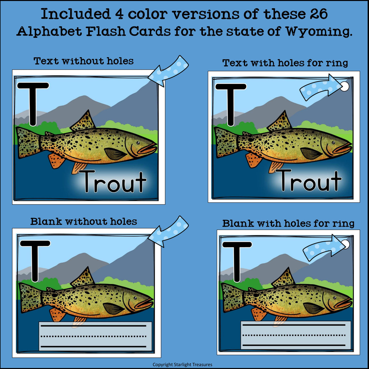Alphabet Flash Cards for Early Readers - State of Wyoming – Starlight ...