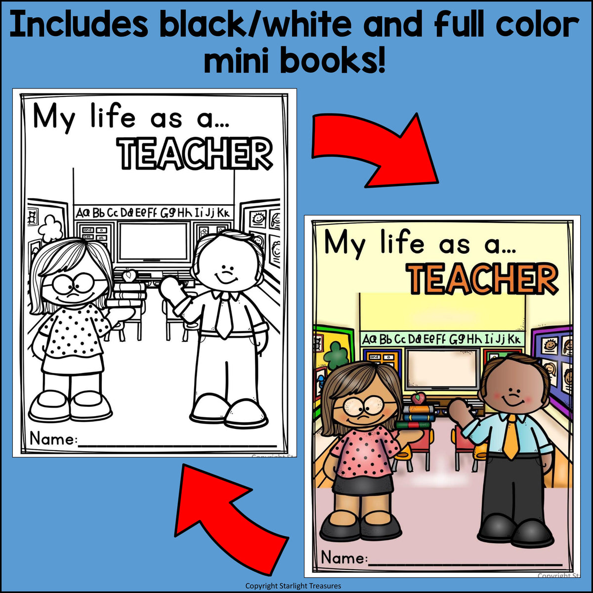 Teacher Mini Book for Early Readers - Careers and Community Helpers ...