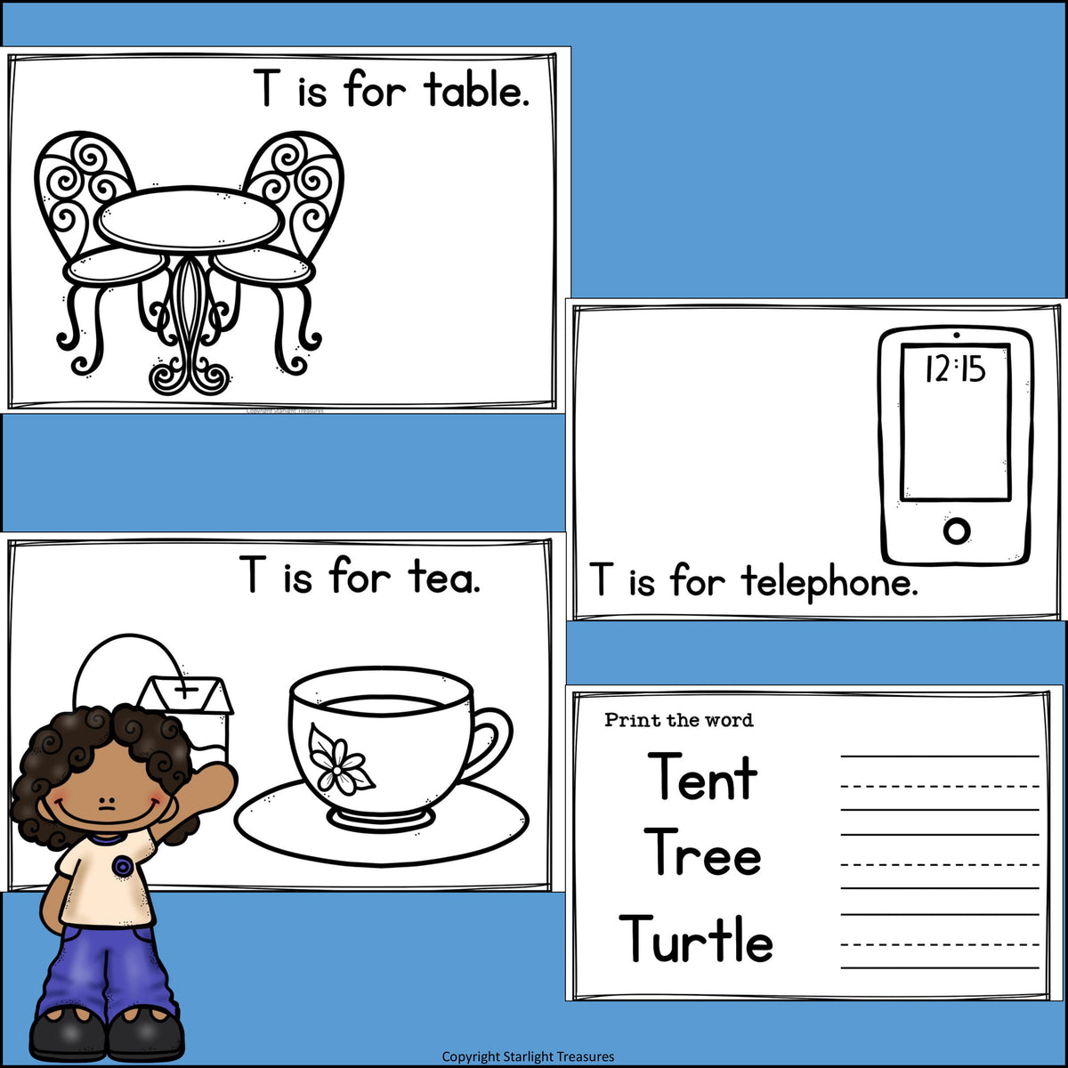 Alphabet Letter of the Week: The Letter T Mini Book – Starlight ...