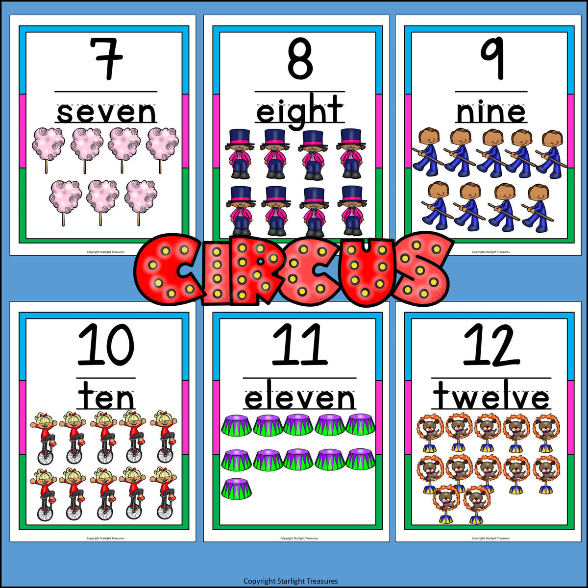 Number Wall - Circus FREEBIE: 0-20 – Starlight Treasures LLC