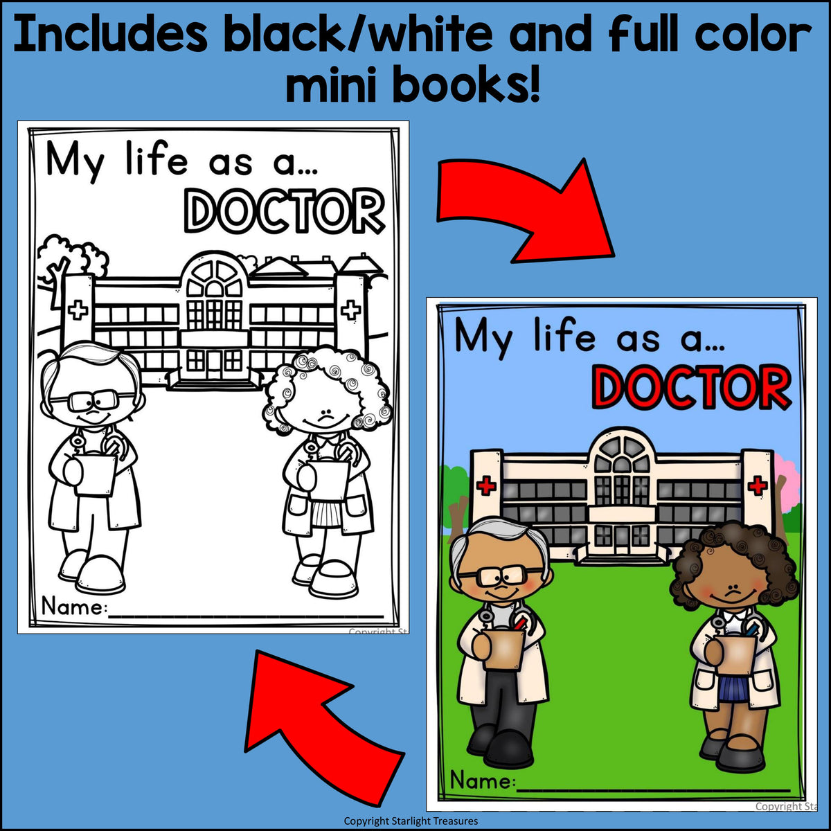 Doctor Mini Book for Early Readers - Careers and Community Helpers ...