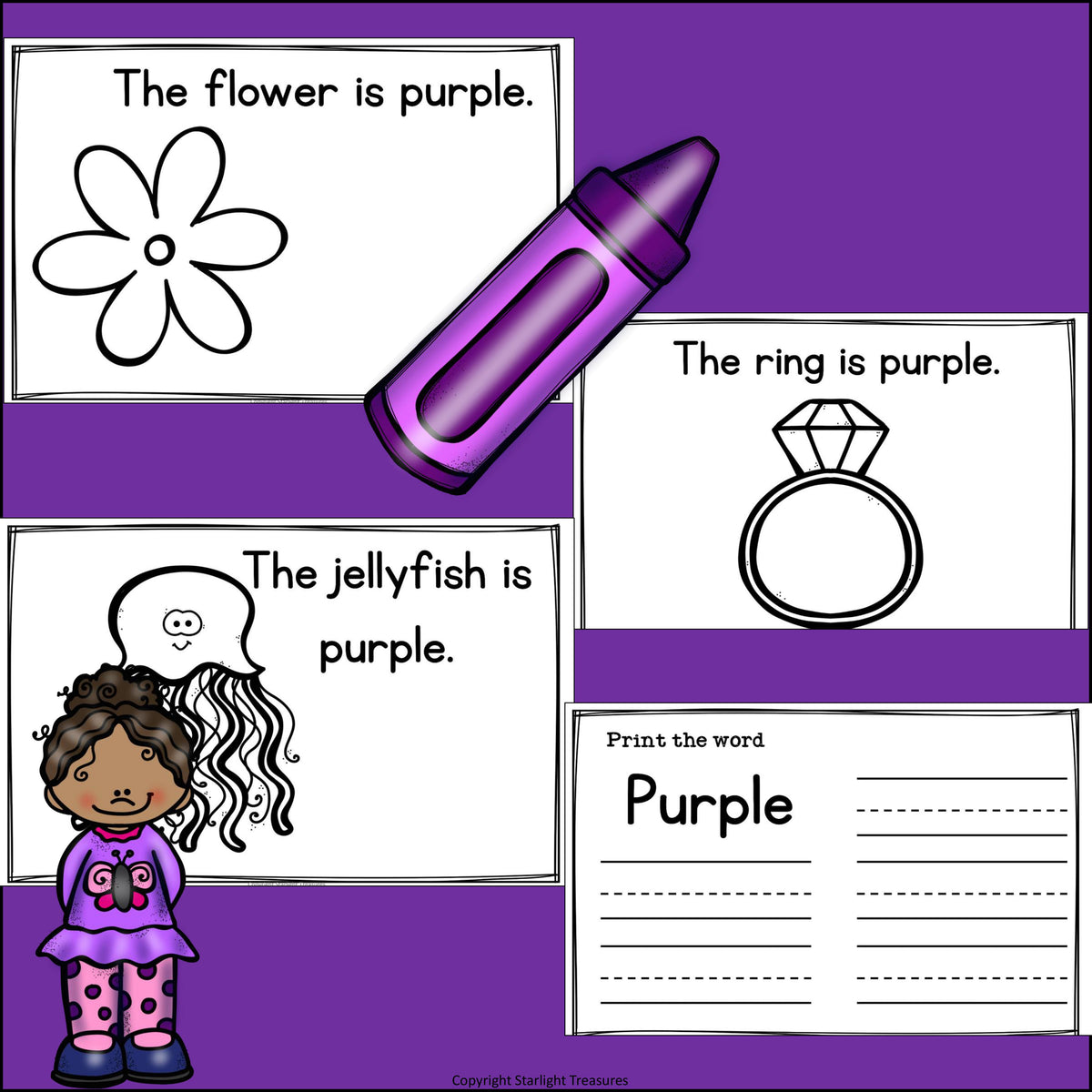 Colors of the Week: Purple Mini Book for Early Readers – Starlight ...